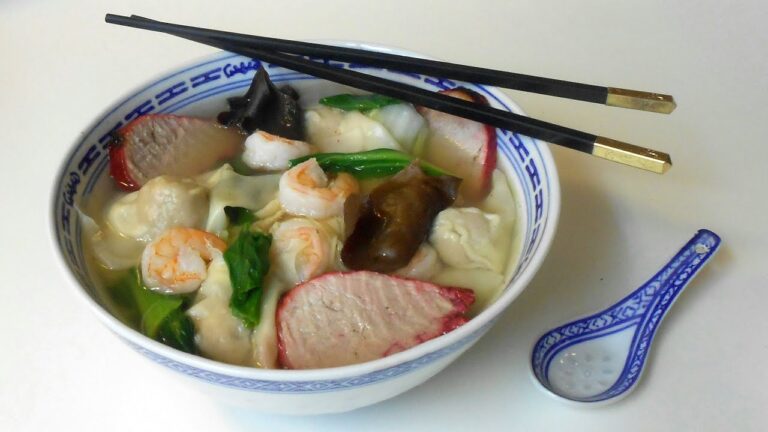 Receta de Sopa wantán especial