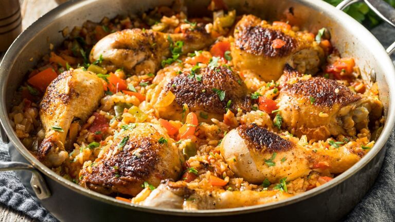 Receta de Contramuslo de pollo con arroz