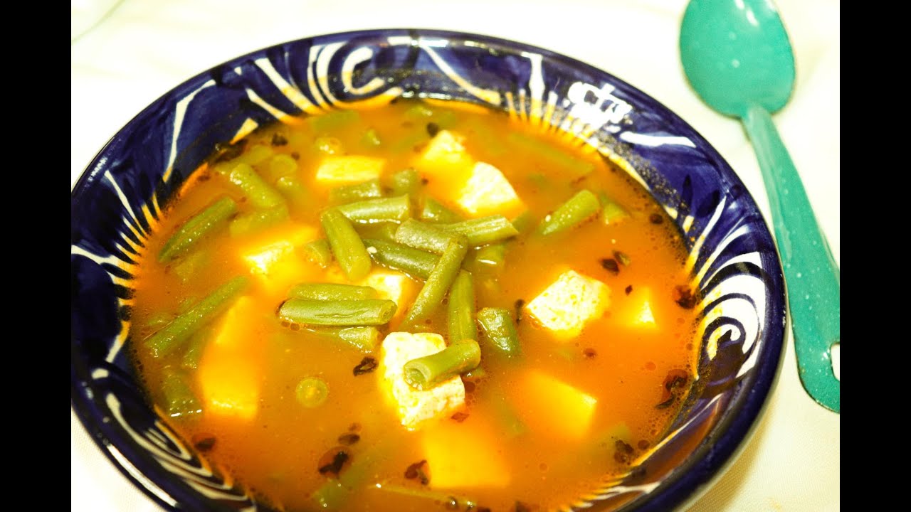 Receta de Sopa de ejotes con queso
