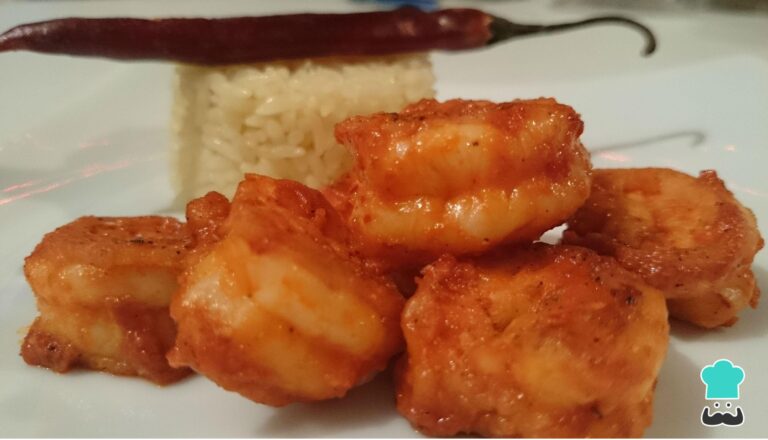 Receta de Camarones a la diabla con chile chipotle