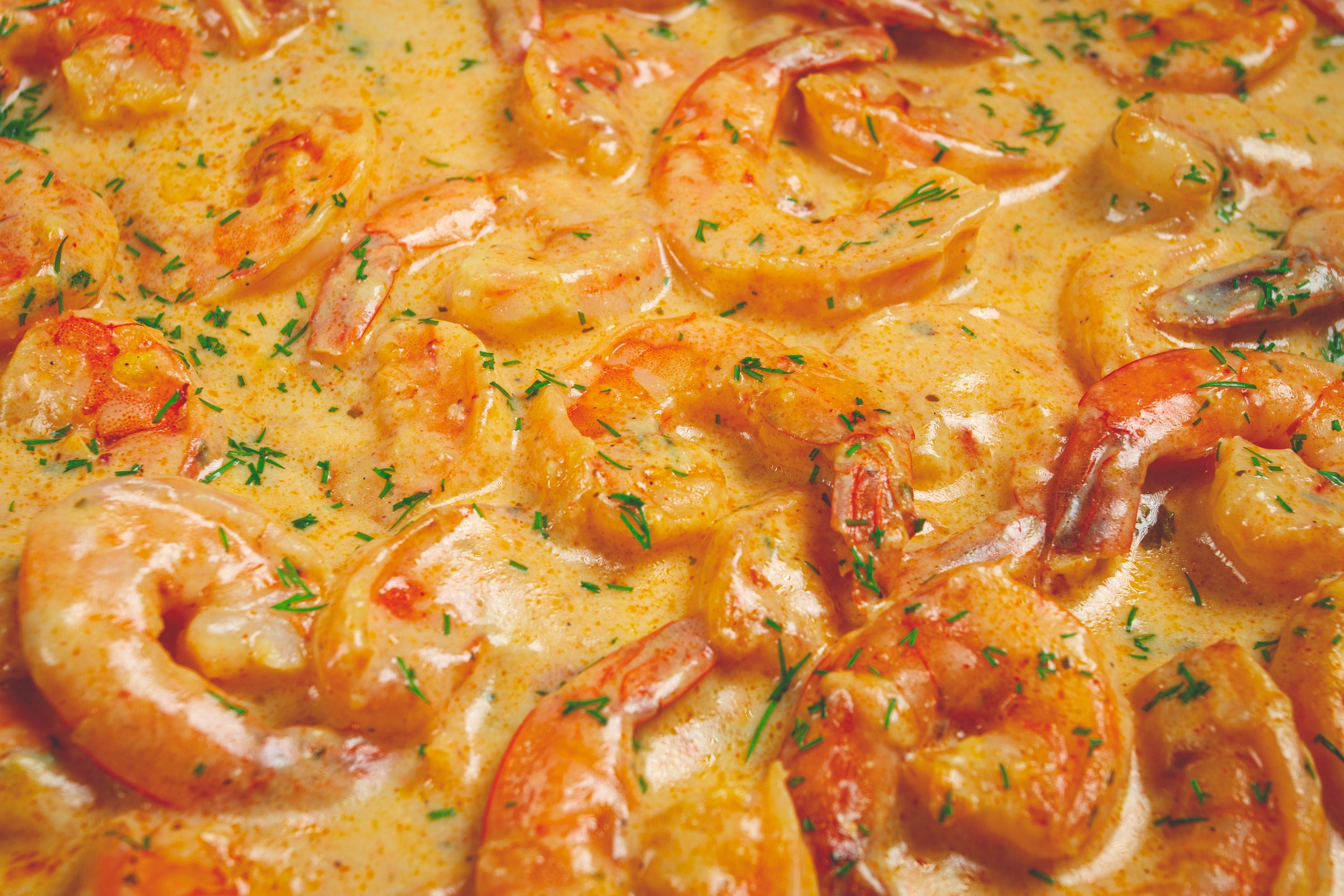 Receta de Camarones al ajillo con crema de coco