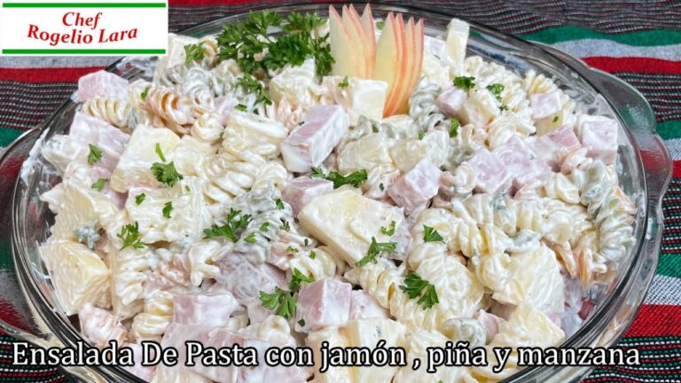 Receta de Ensalada fría de pasta con pollo y manzana