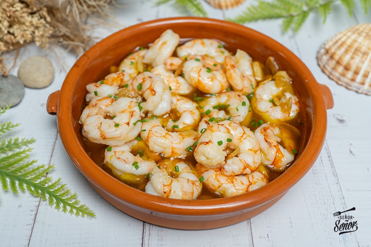 Receta de Gambas al ajillo picantes