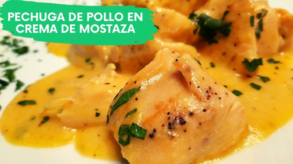 Receta de Pollo a la mostaza con crema de leche