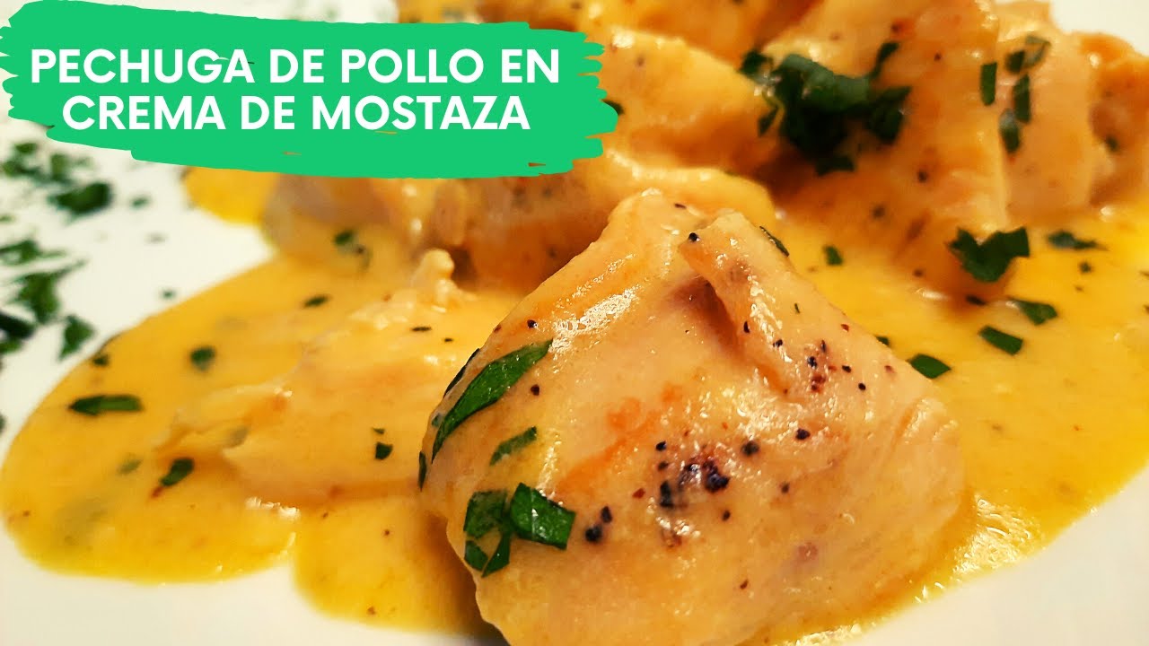 Receta de Pollo a la mostaza con crema de leche