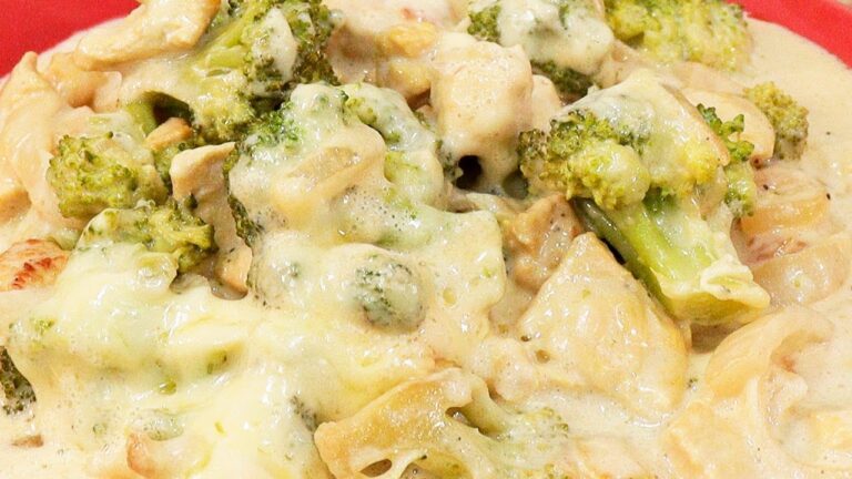 Receta de Pollo cremoso con brócoli