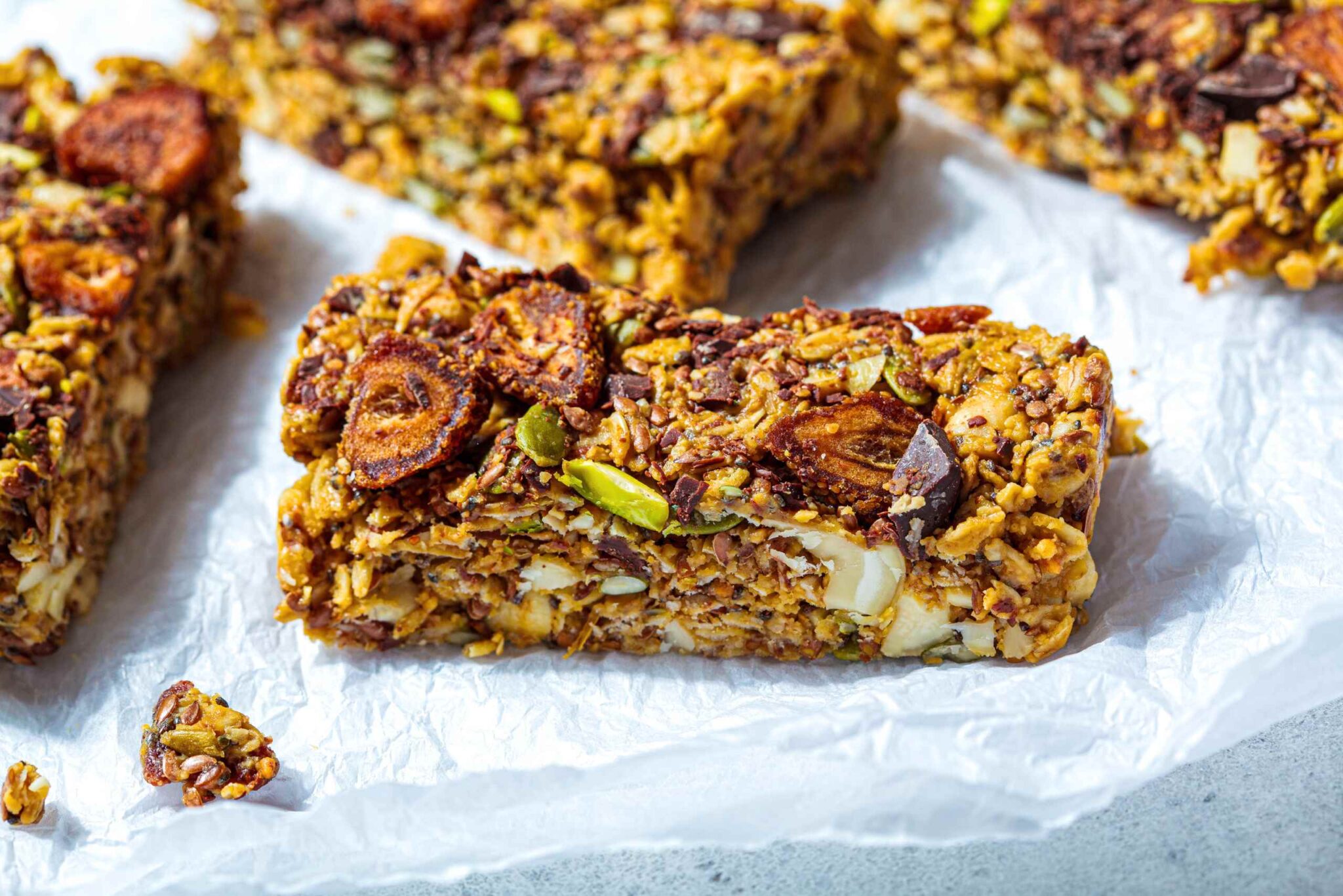 Receta de Barritas energéticas de avena y pistachos