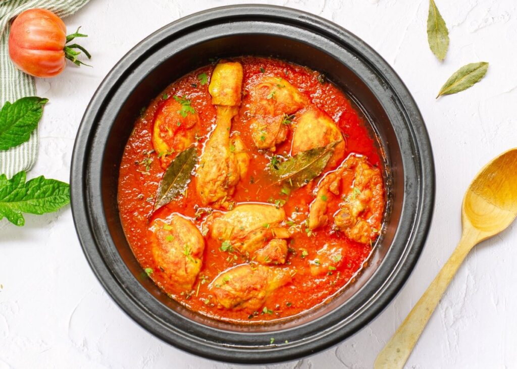 Receta de Pollo cocido con tomate