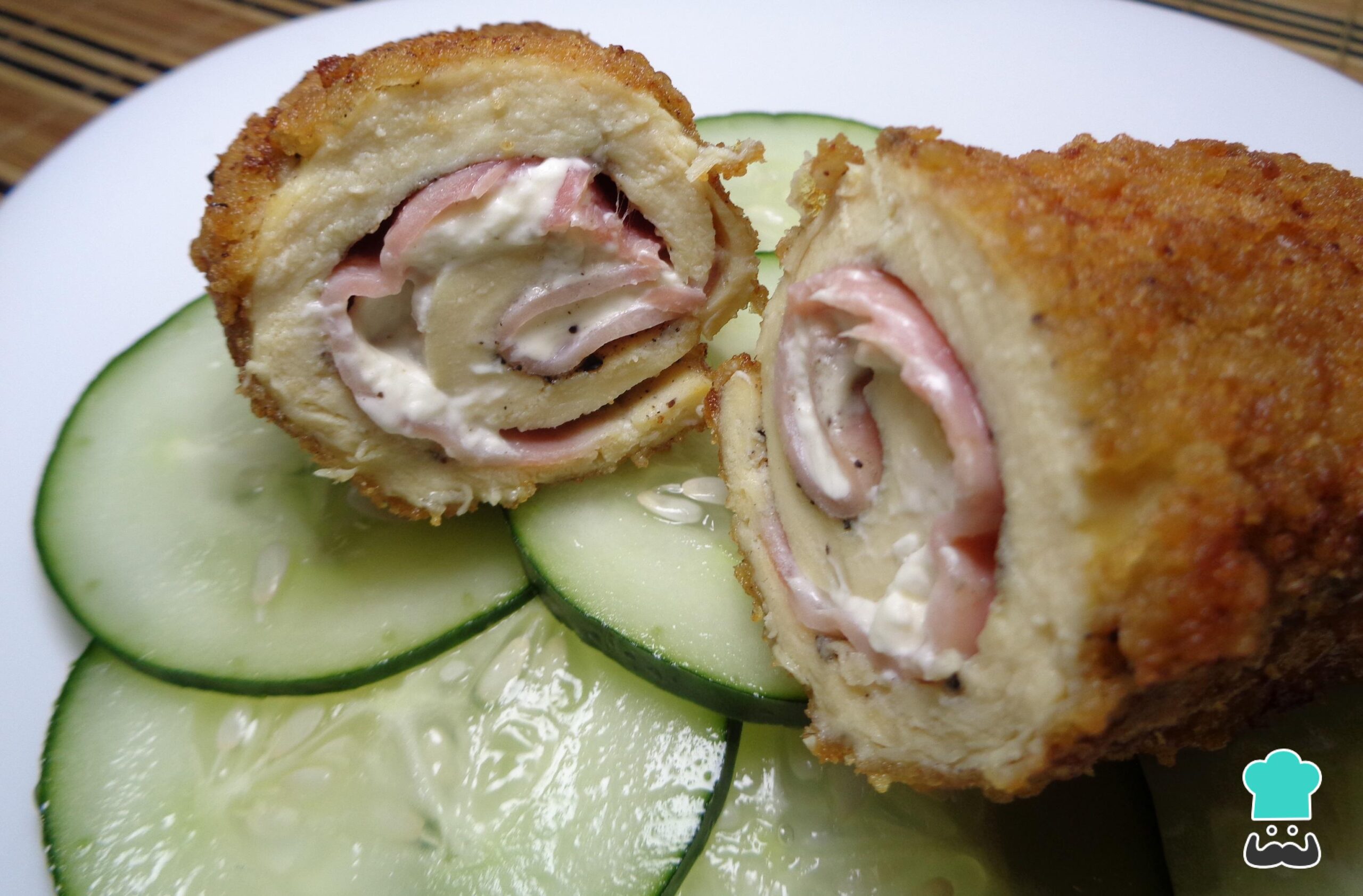 Receta de Pechugas empanizadas rellenas de queso Philadelphia